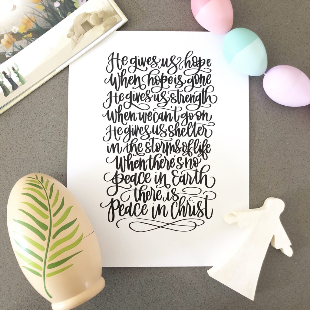 Peace on Earth – Free Printable! – Hand Lettered Design