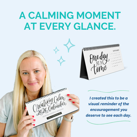 Creating Calm 2026 Calendar – Hand Lettered Design