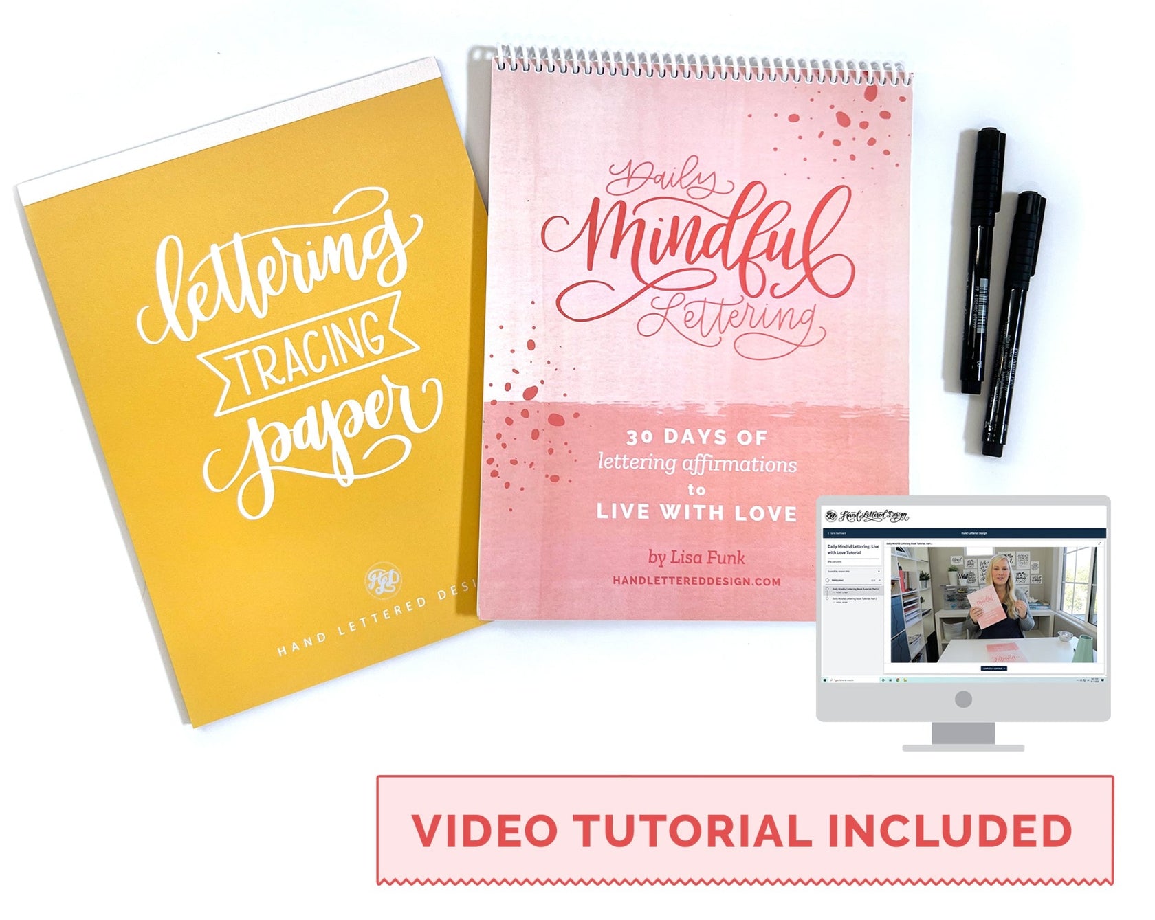 Daily Mindful Lettering Kit: Live With Love – Hand Lettered Design