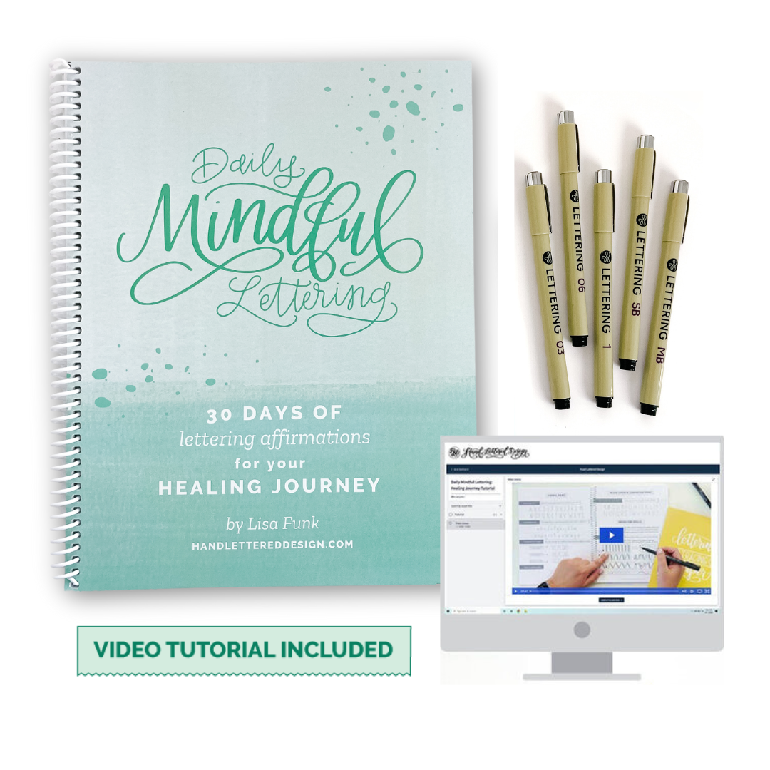 Daily Mindful Lettering Kit: Healing Journey – Hand Lettered Design