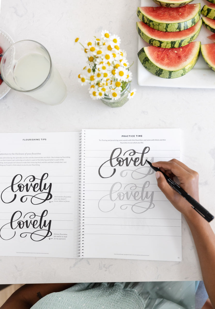 Guide to Flourishing Kit – Hand Lettered Design
