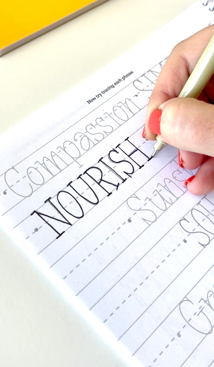 Mindful Lettering for Fun Kit: Plant Edition – Hand Lettered Design