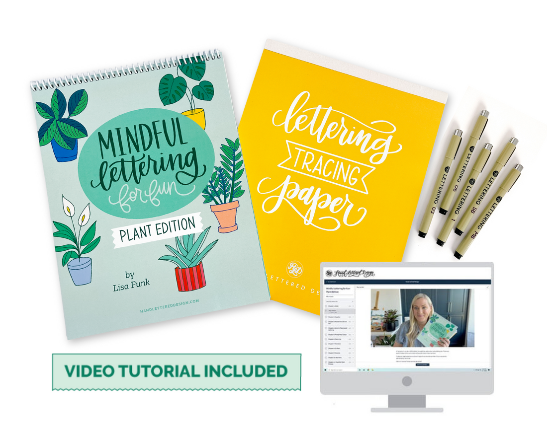 Mindful Lettering for Fun Kit: Plant Edition – Hand Lettered Design