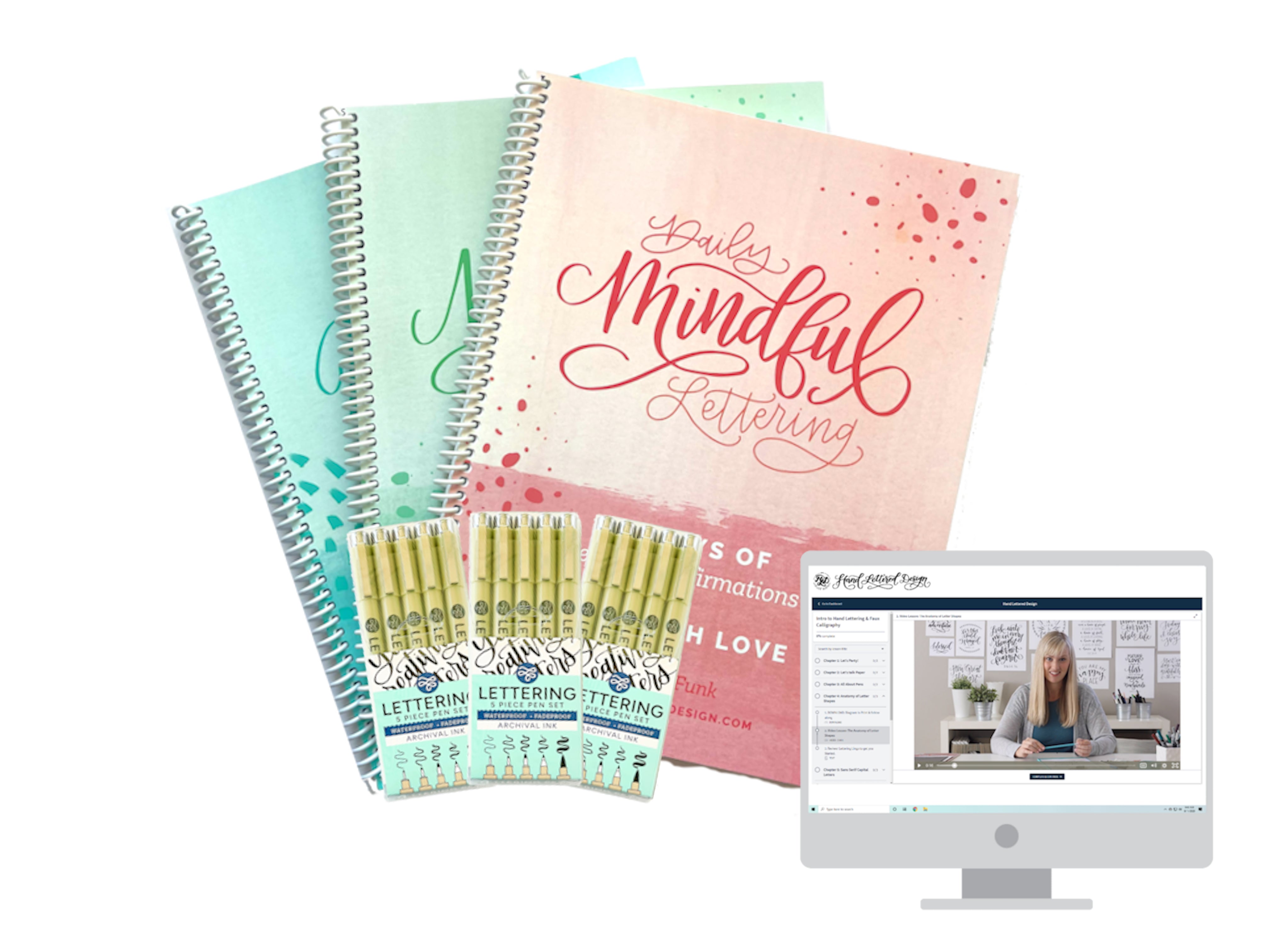 Daily Mindful Lettering - 3 Book Bundle – Hand Lettered Design