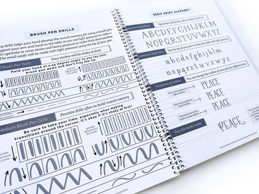 Daily Mindful Lettering Kit: Peace & Calm – Hand Lettered Design