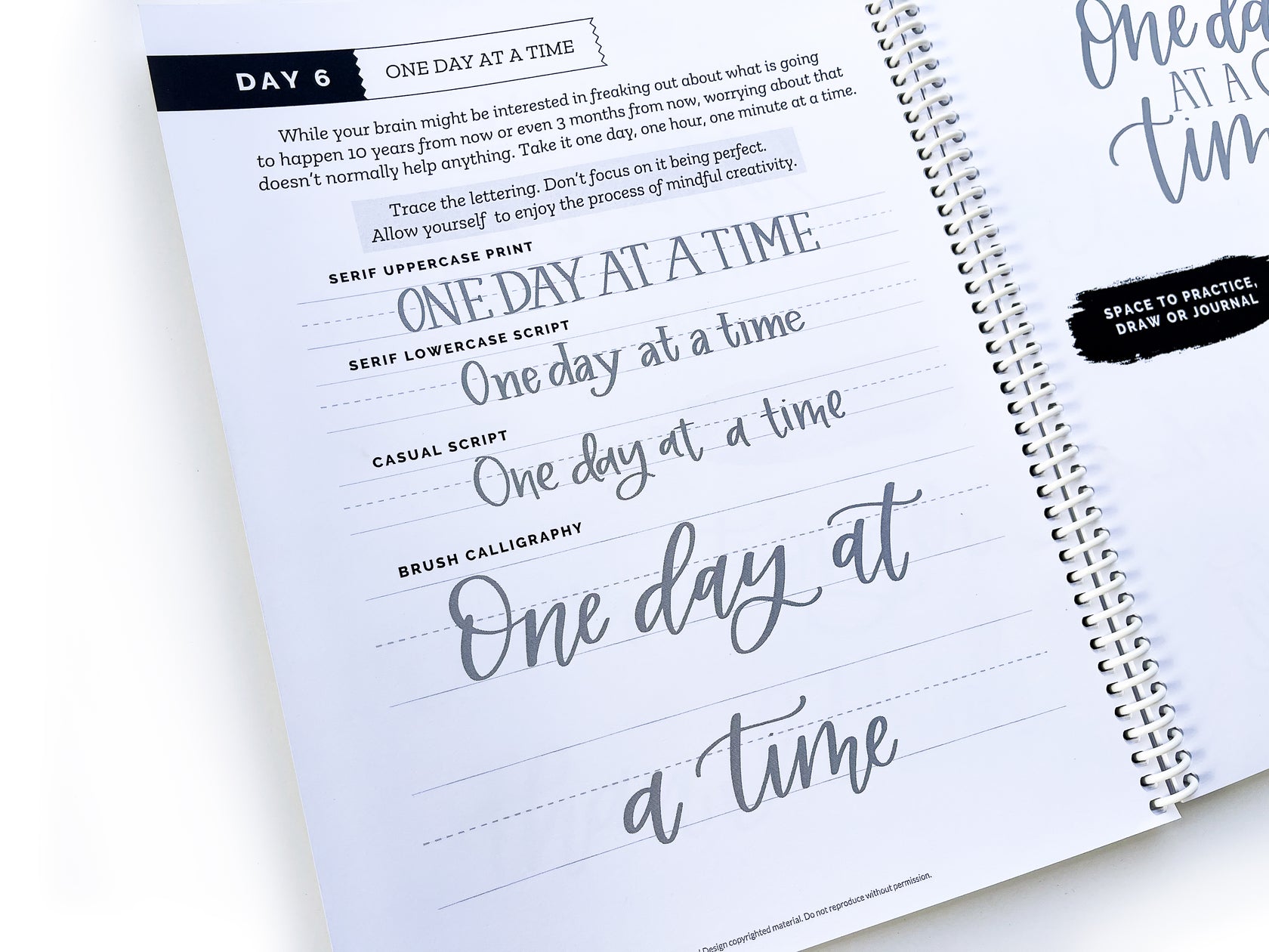 Daily Mindful Lettering Kit: Peace & Calm – Hand Lettered Design